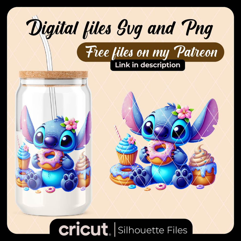 stitch eating candy PNG, Birthday Stitch SVG, Birthday Lilo and Stitch ...