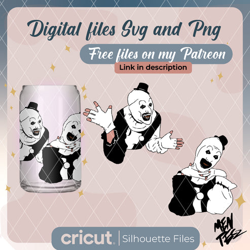Terrifier art the clown svg, png and jpg, halloween svg , art the clow ...
