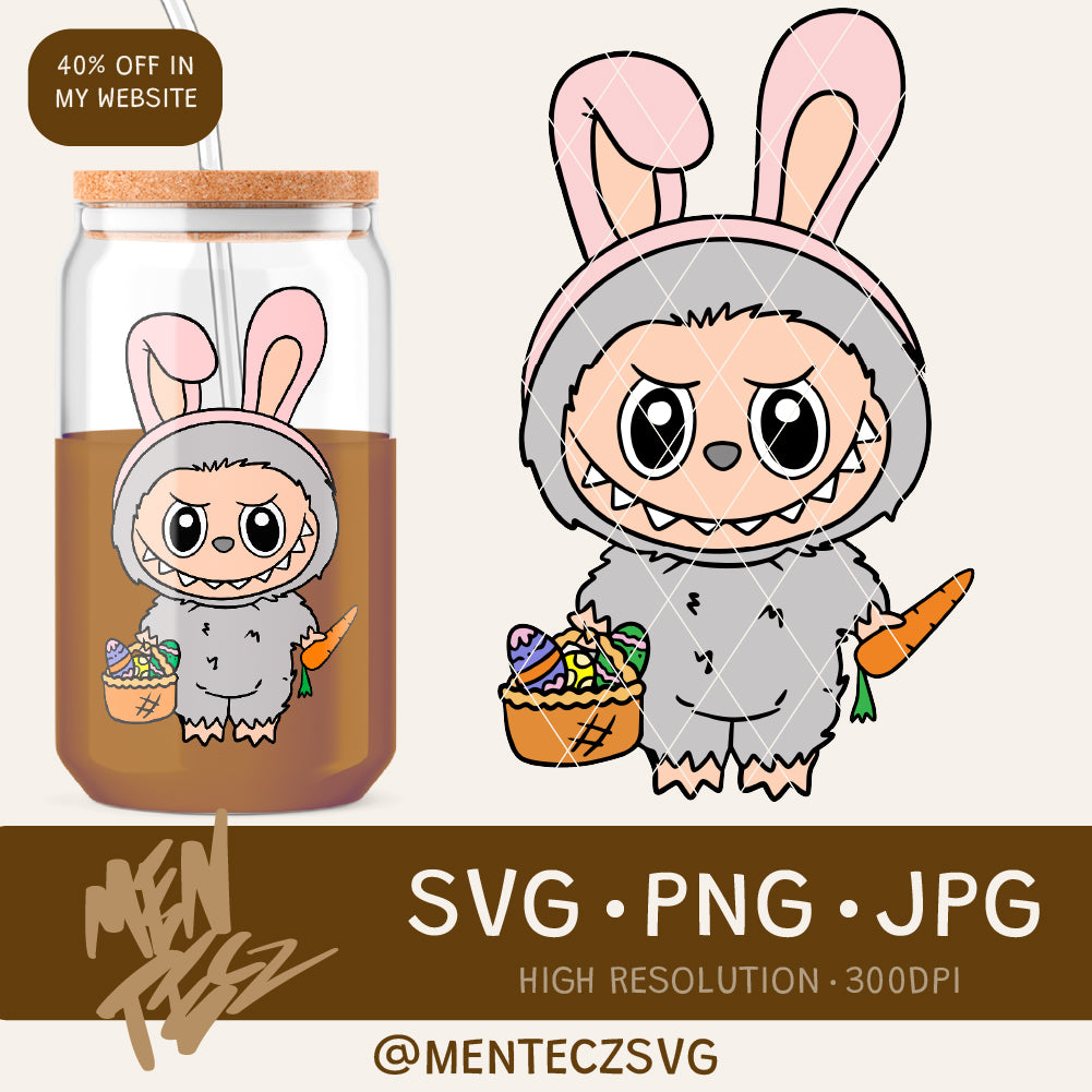 Labubu Easter Designs PNG, Vector Digital File for Cricut, Laser Cut L ...