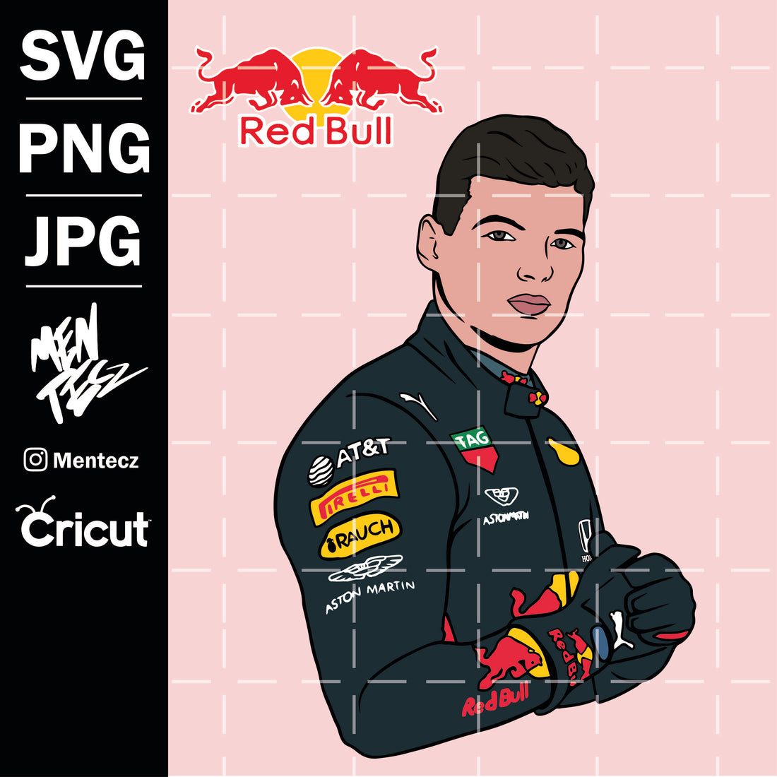 Max Verstappen svg, png, jpg – MenteczSVG